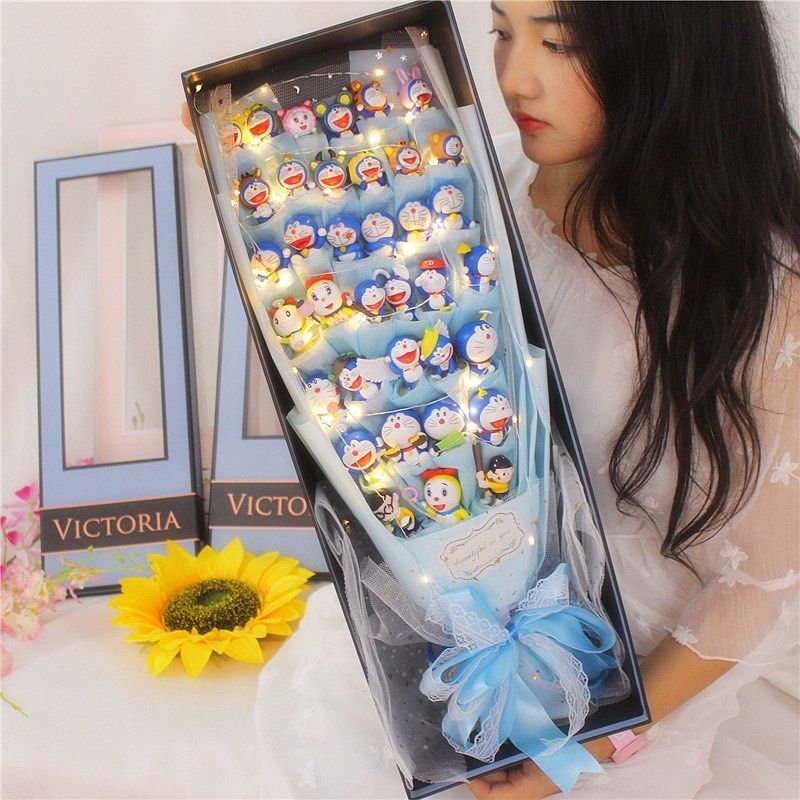 Doraemon cartoon bouquet gift, Hobbies & Toys, Stationery & Craft ...