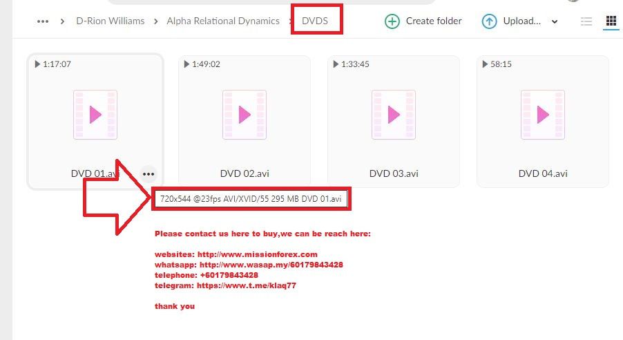 D-Rion Williams Alpha Relational Dynamics (Total size: 5.72 GB Contains: 14 folders 195 files ...