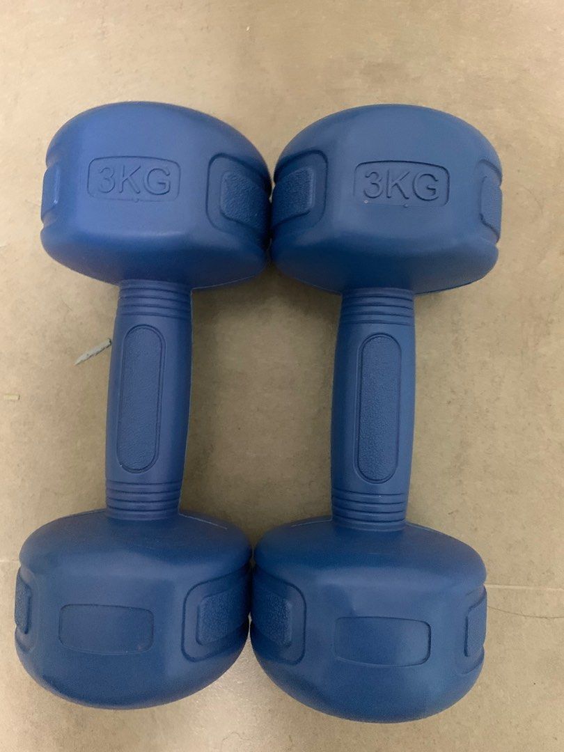 Dumbbell 3kg one pair, Sports Equipment, Exercise & Fitness, Weights & Dumbbells on Carousell