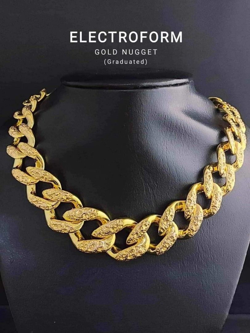 Electroform Gold Nugget Necklace 18k gold on Carousell