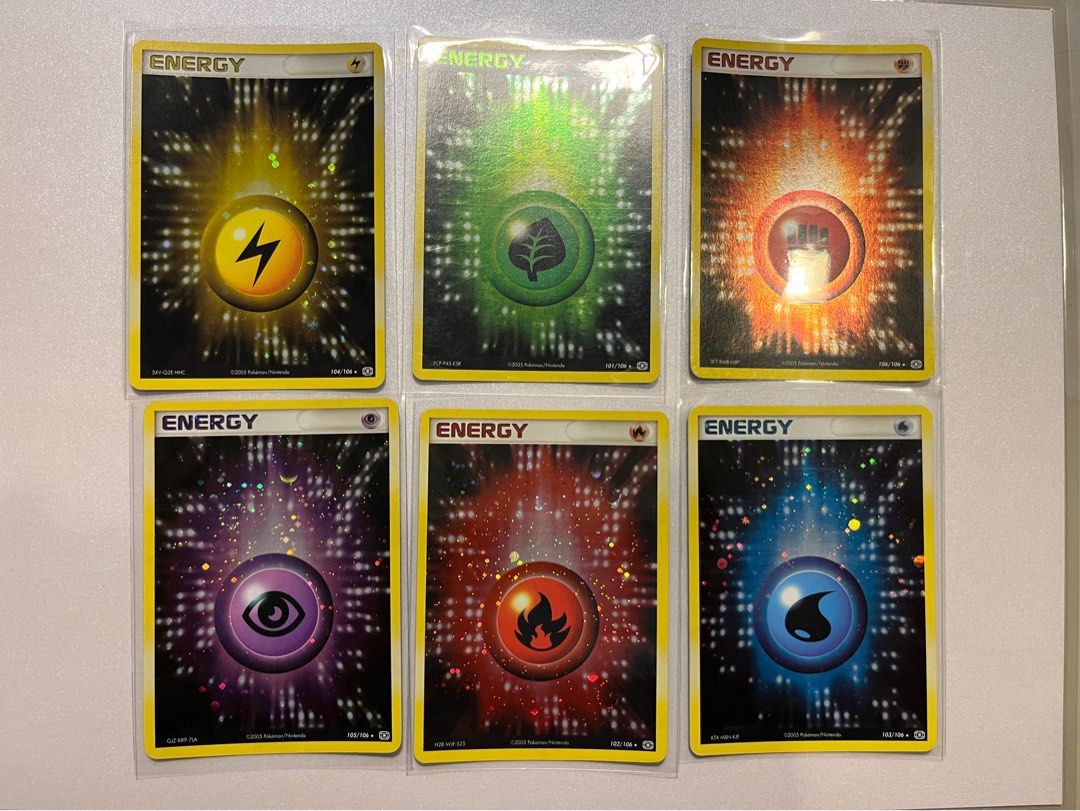 EX-Emerald Holo Energy Swirl Set -Pokemon Cards, Hobbies & Toys, Toys ...