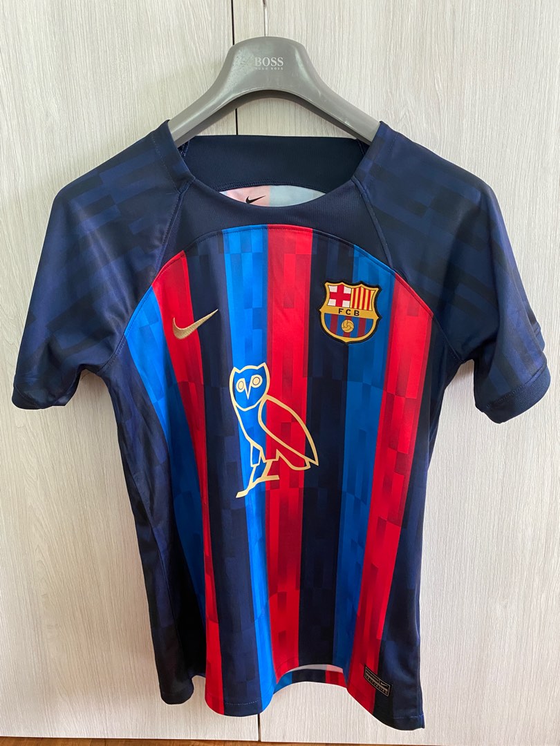 FC BARCELONA X OVO DRAKE 2023 HOME JERSEY Replica Size M, Men's Fashion ...