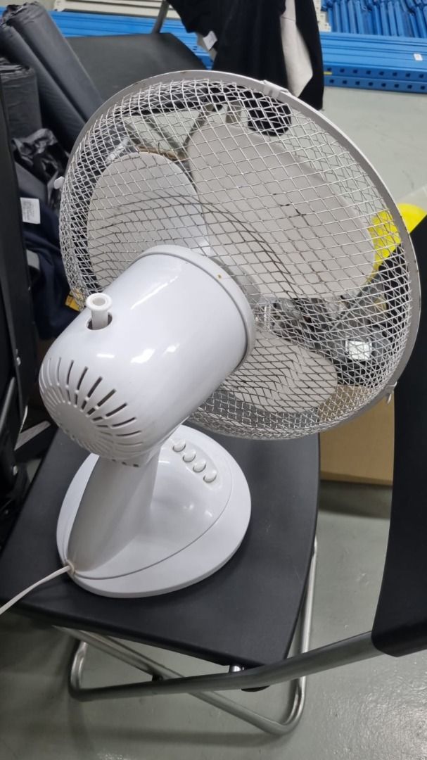 Fine Elements 12 Inch Plastic Table Fan with 3 Speed Settings and Mesh ...