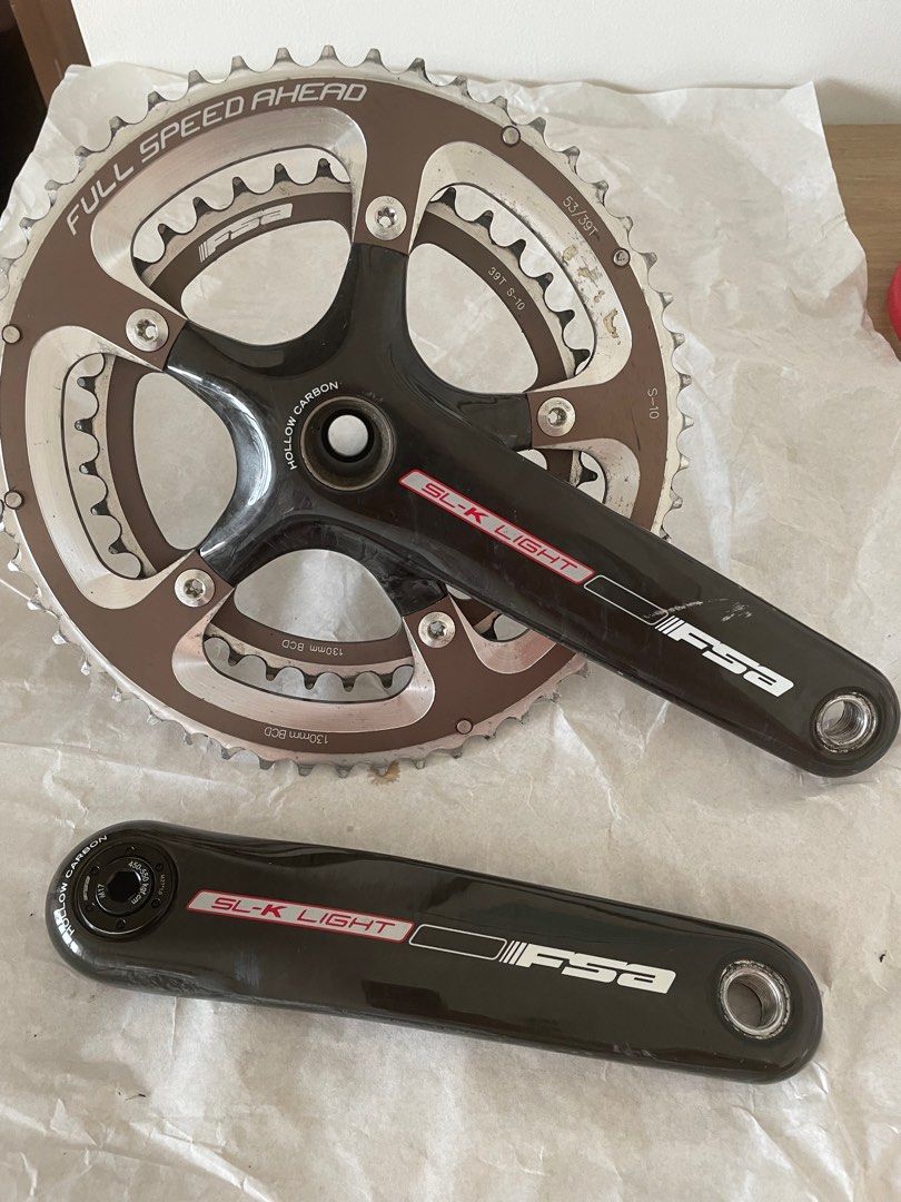 FSA SLK light carbon chainset crankset, Sports Equipment, Bicycles ...