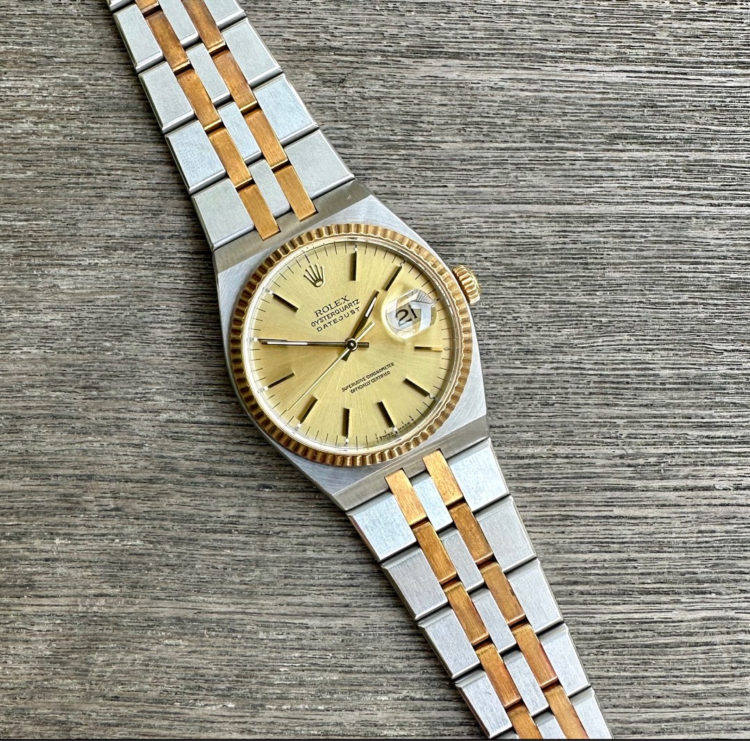 (Full set/Complete service paper/Invoices) Rolex Oyster Quartz Datejust ...