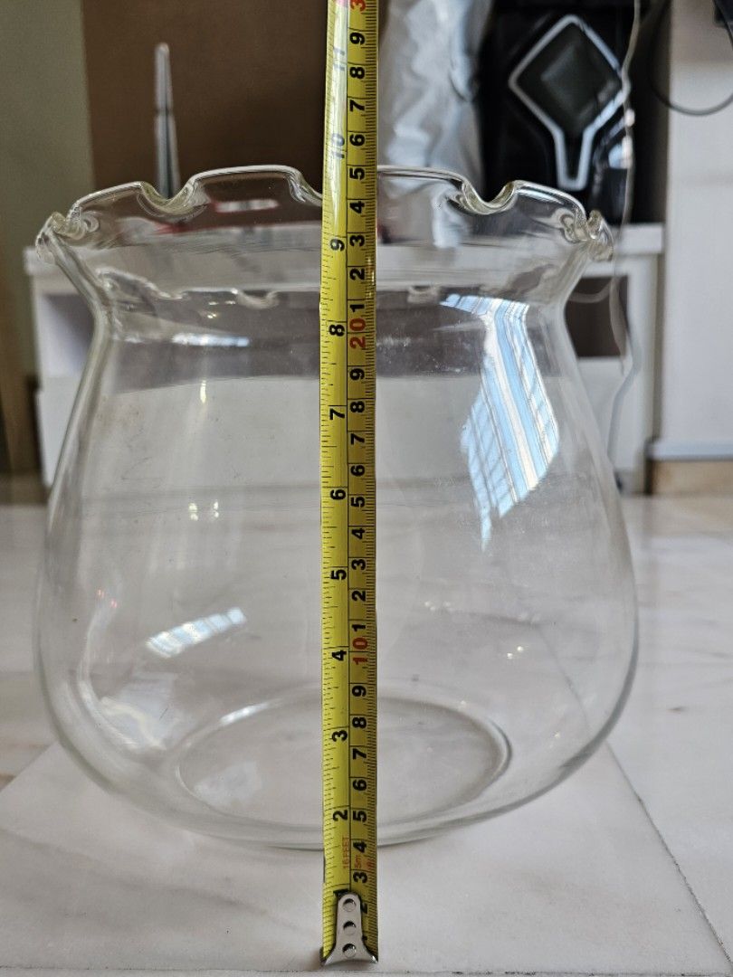 Glass bowl / fish tank / lucky draw bowl, Furniture & Home Living, Home ...