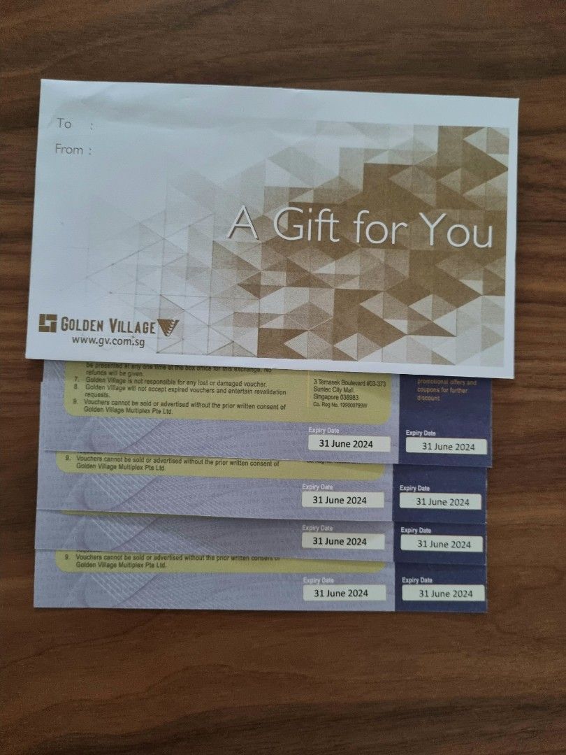 [Reserved] Golden Village Vouchers, Tickets & Vouchers, Vouchers on ...