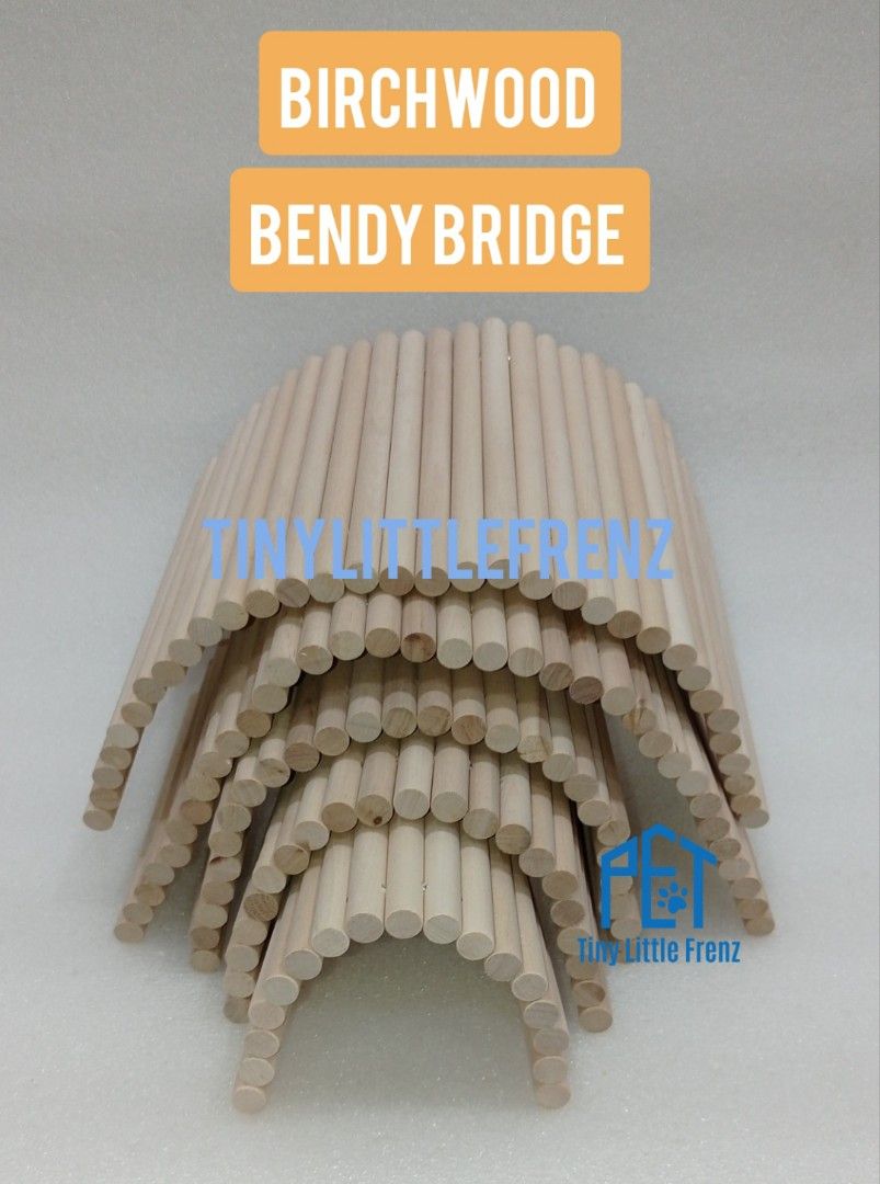 Hamster Bendy Bridge | Birchwood| Ladder Platform Hideout, Pet Supplies ...