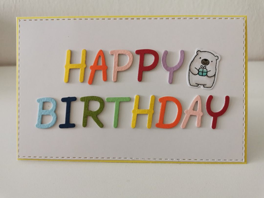 Handmade Greeting Card | DIY Card Making Kit - Colourful Alphabets ...