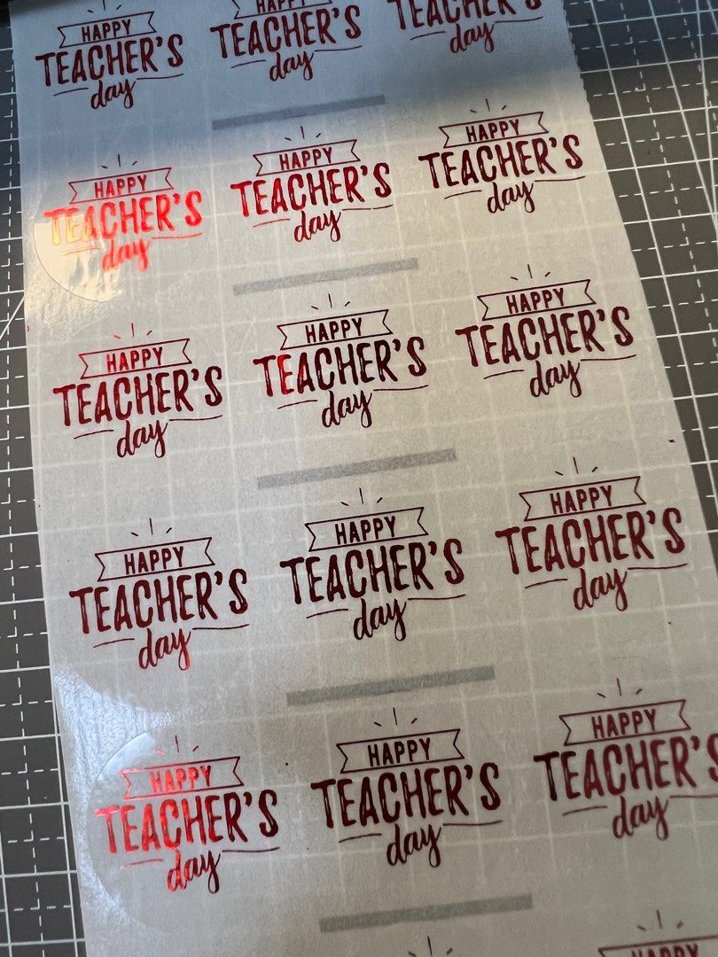 Happy teacher’s Day labels (3cm round )30 labels, Hobbies & Toys ...