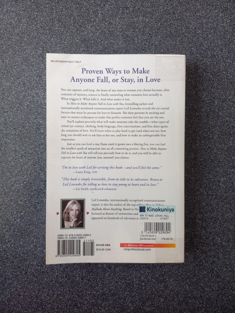How to Make Anyone Fall in Love with You by Leil Lowndes, Buku & Alat Tulis, Buku di Carousell