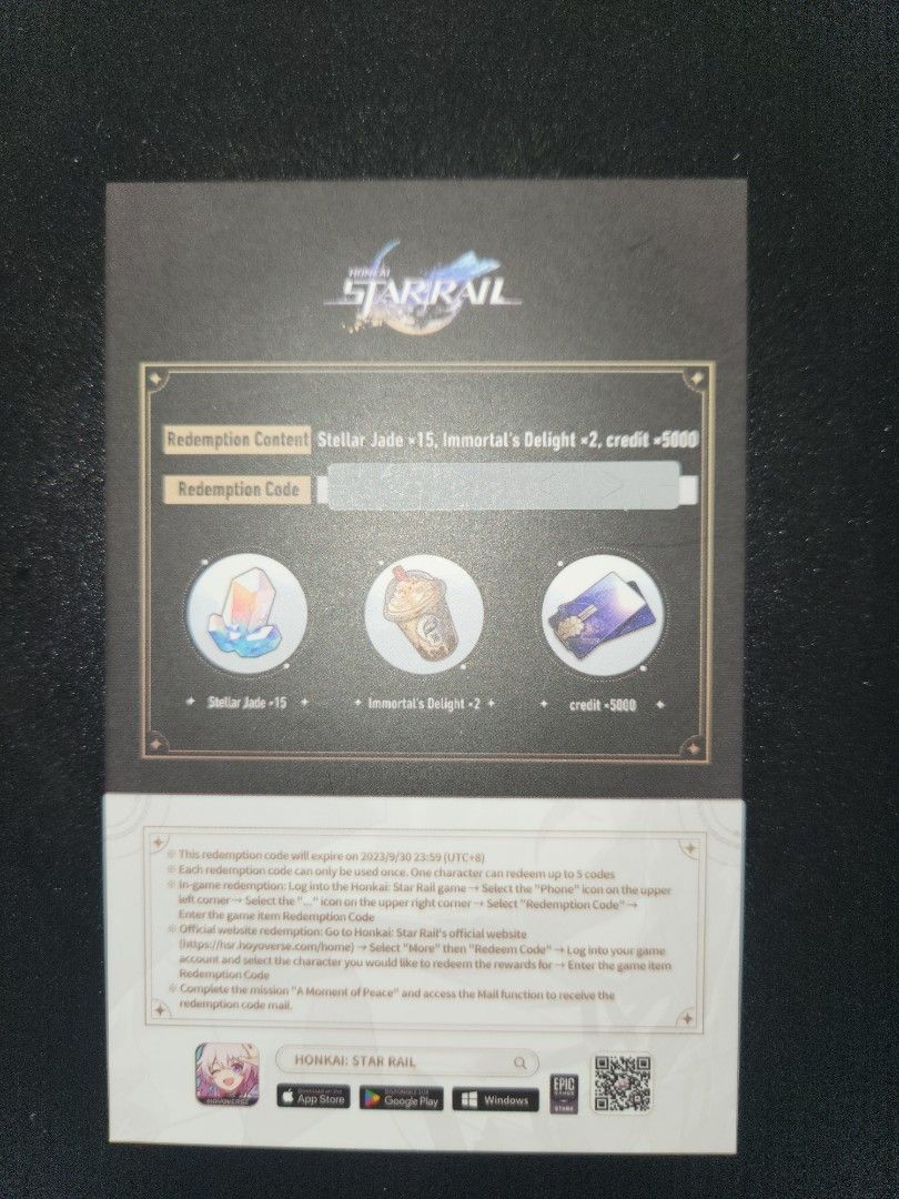 HSR Honkai Star Rail Chagee collab reward, Tickets & Vouchers, Vouchers ...