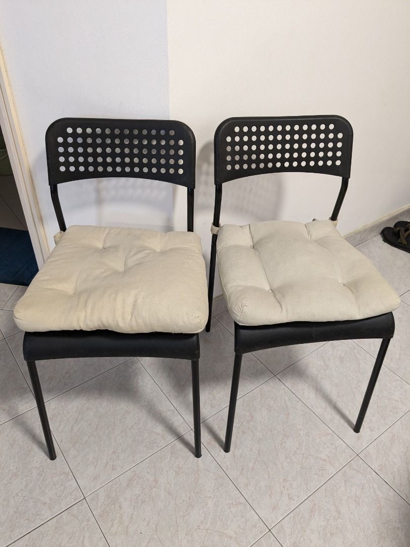 IKEA ADDE chair and cushion, Furniture & Home Living, Furniture, Chairs ...