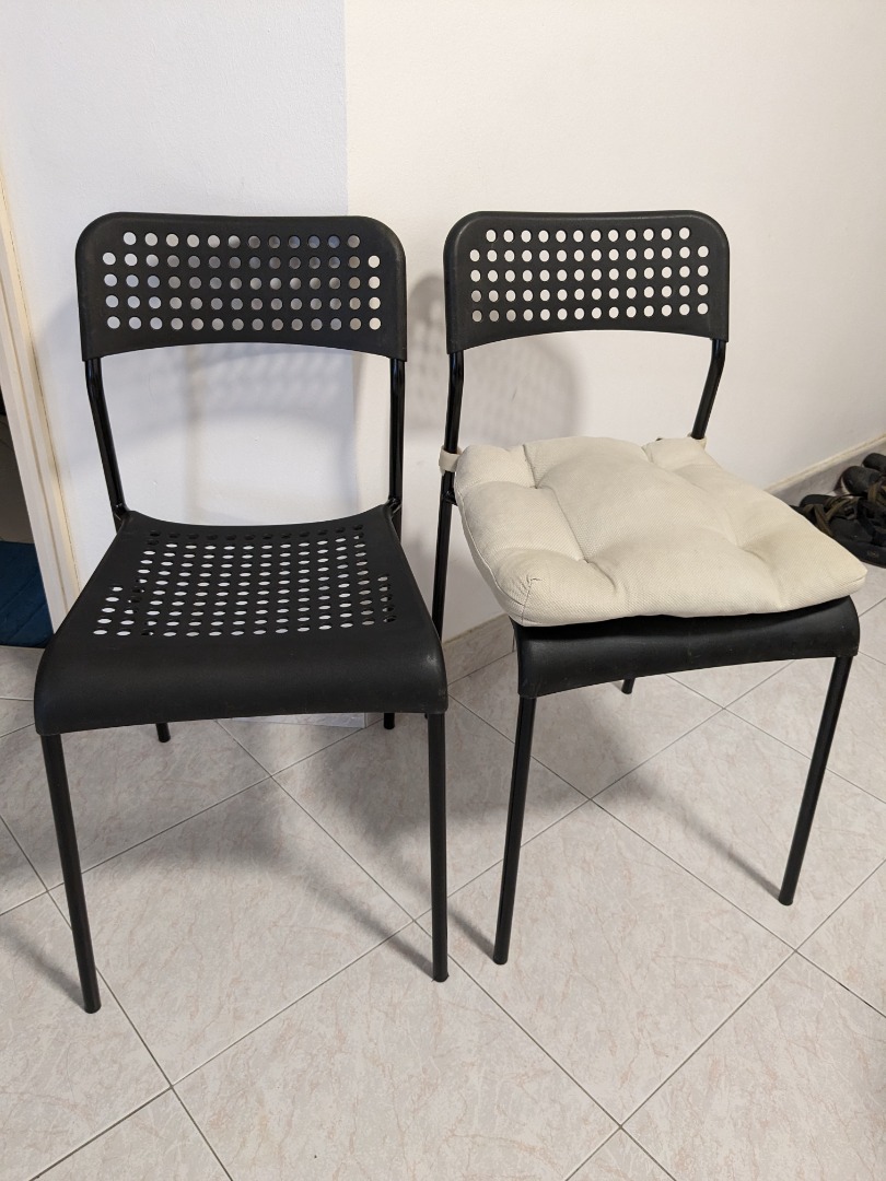 IKEA ADDE chair and cushion, Furniture & Home Living, Furniture, Chairs ...