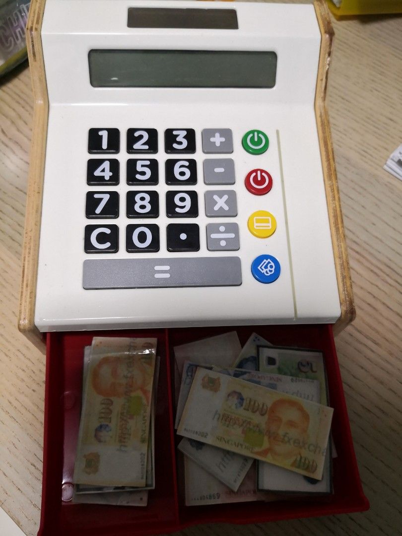 Ikea cashier with diy toy cash, Hobbies & Toys, Toys & Games on Carousell