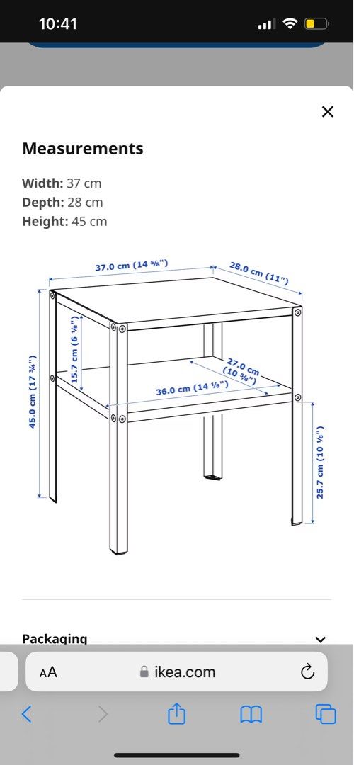 IKEA side table- KNARREVIK, Furniture & Home Living, Furniture, Tables ...
