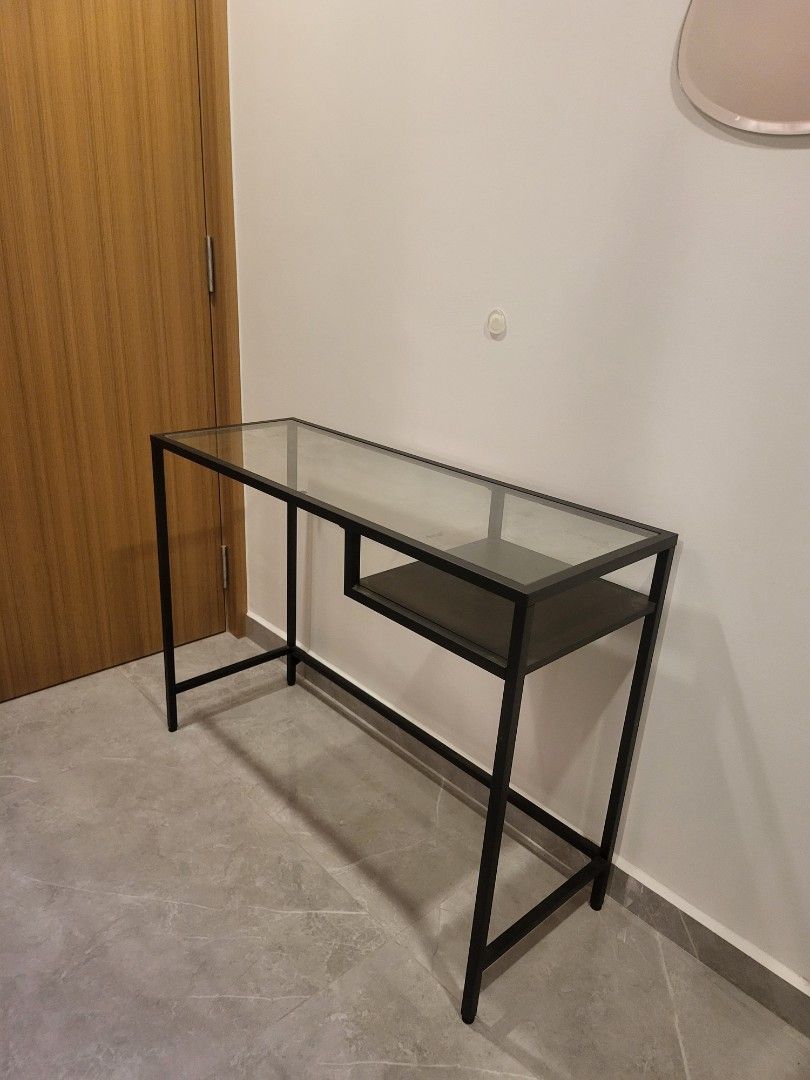 Ikea Vittsjo glass laptop table, Furniture & Home Living, Furniture ...
