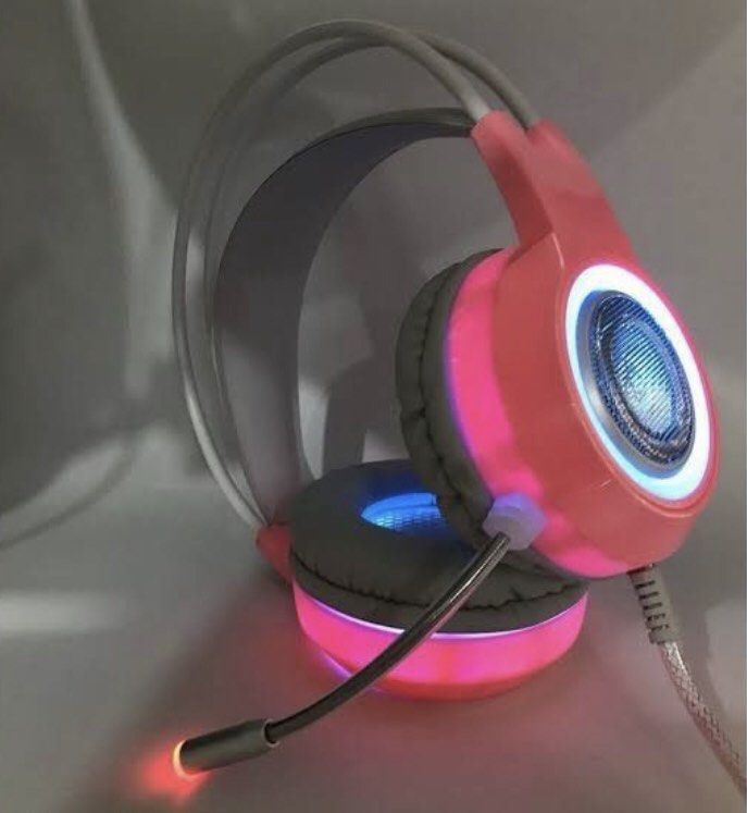 INPLAY Pink RGB Headphones for PC or Laptop on Carousell