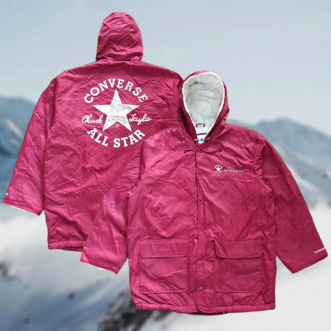 Jaket Converse Vintage Big Swoosh Coat Winter, Fesyen Pria, Pakaian ...
