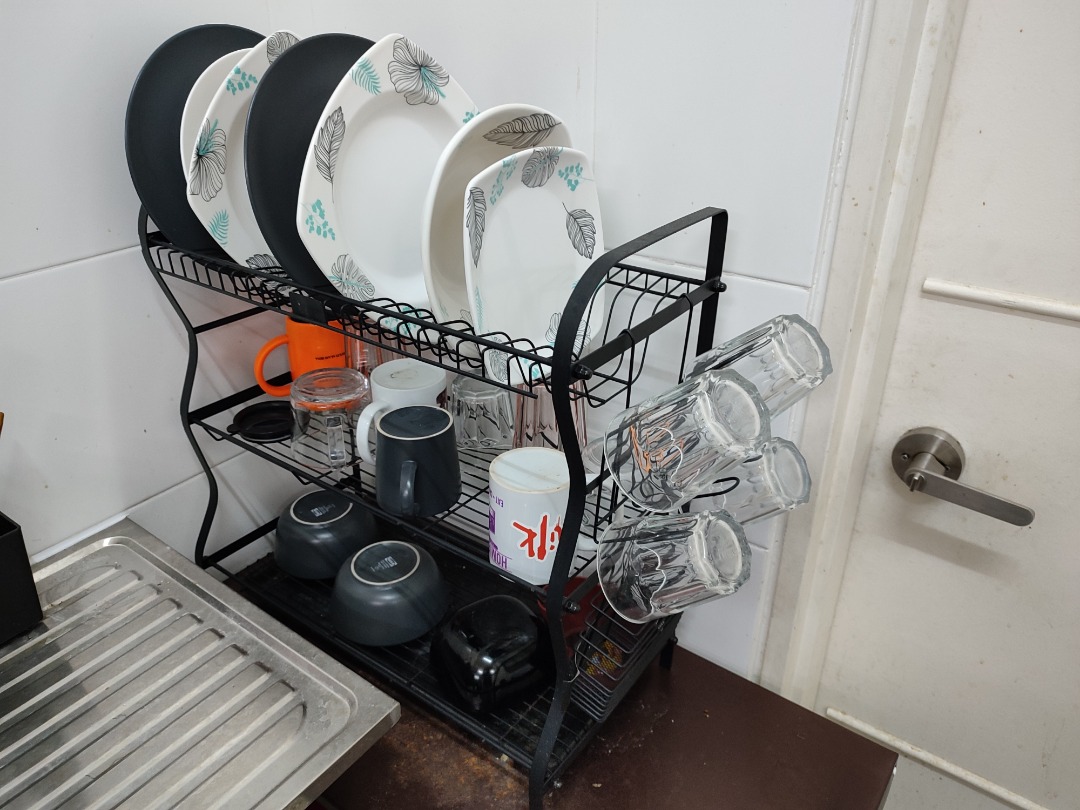 KITCHEN DISH RACK RAK BESI UNTUK PINGGAN, TV & Home Appliances, Kitchen ...