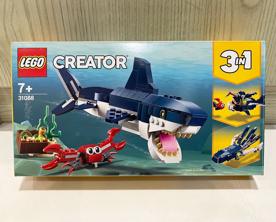 Lego Creator 31088 Shark Octopus Crab Deep Sea Creatures, Hobbies ...
