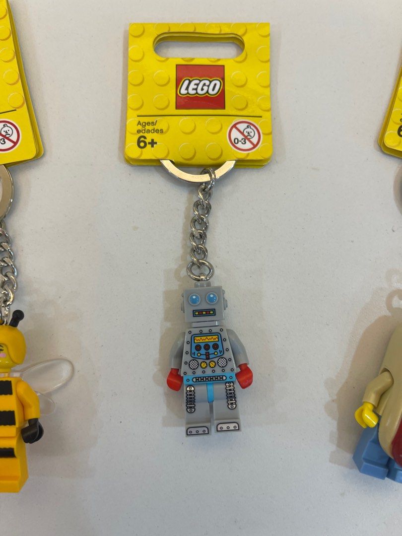 Lego minifigure keychains (sausage, robot), Hobbies & Toys, Toys ...