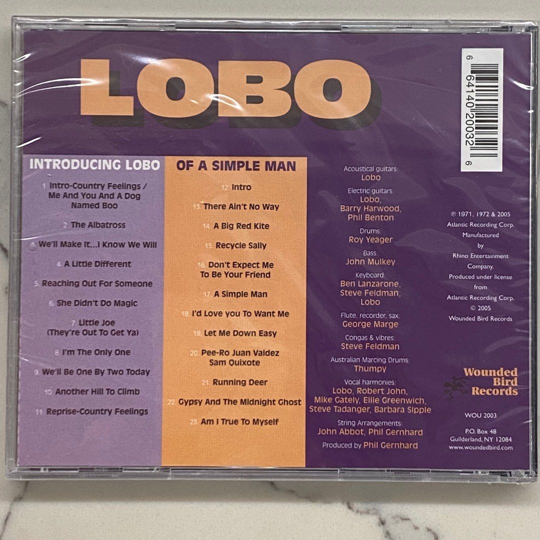 LOBO - ‘Introducing Lobo’ & ‘Of A Simple Man’ , Hobbies & Toys, Music ...