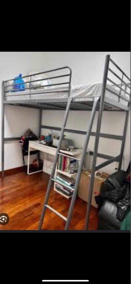 Loft type bed frame, queen size., Furniture & Home Living, Furniture ...