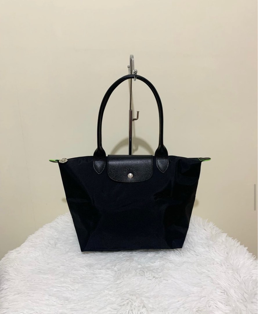 longchamp club black small long handle green series, Luxury, Bags ...