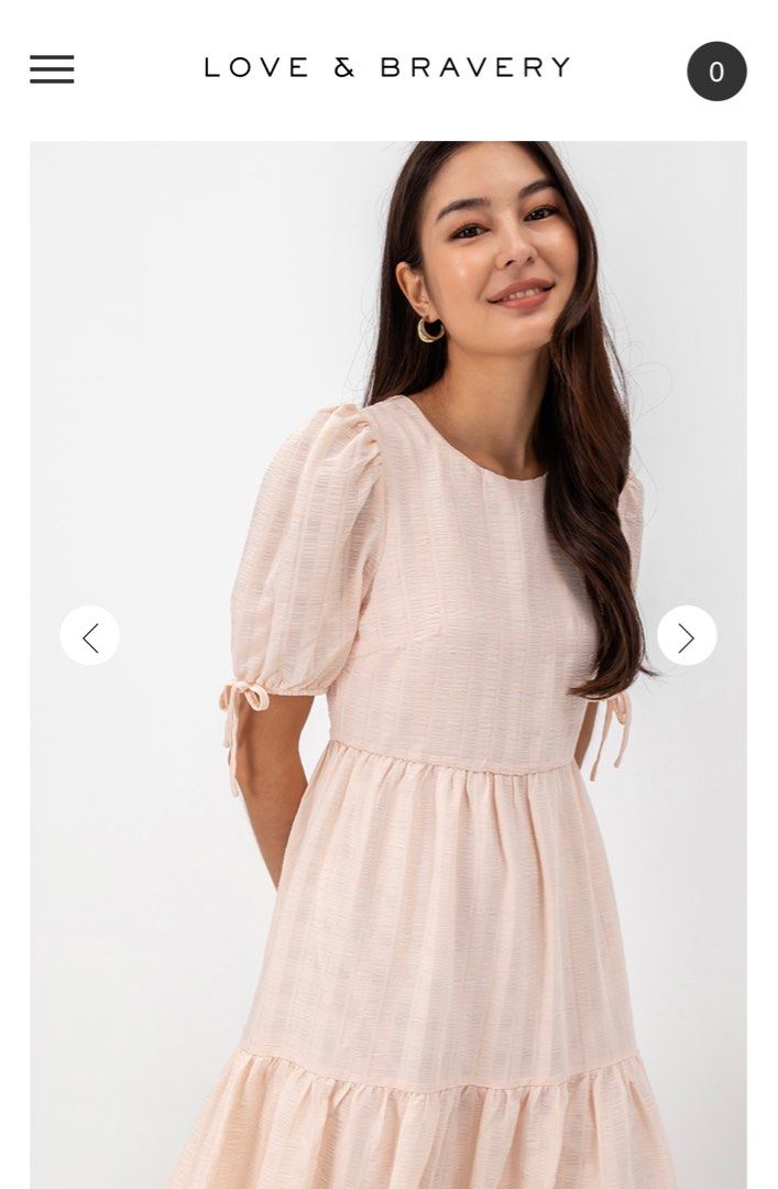 Love & bravery / JENAVA PUFF SLEEVE TEXTURED MIDI DRESS, Women's Fashion, Dresses & Sets ...