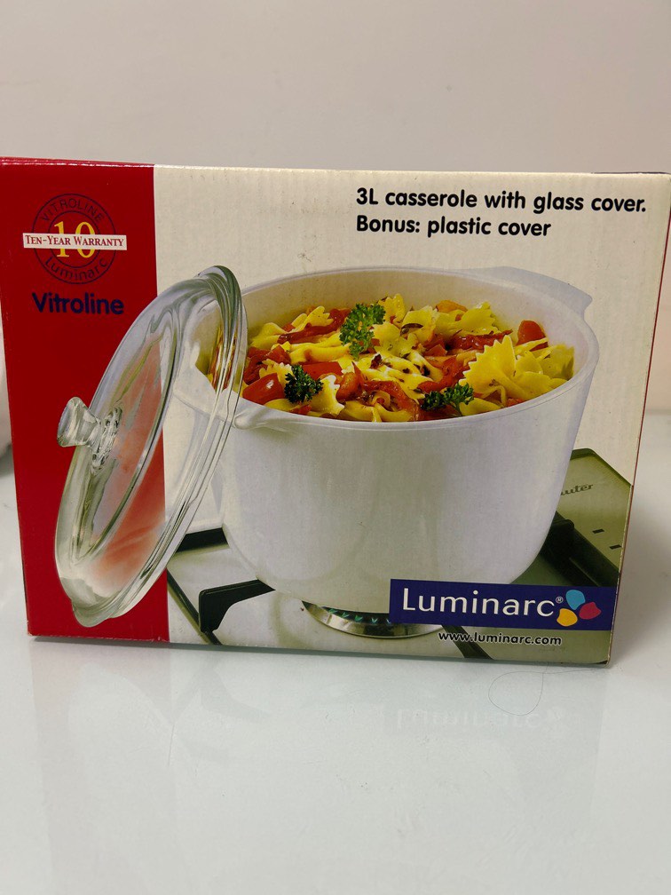 Luminarc Casserole with glass cover, Furniture & Home Living ...