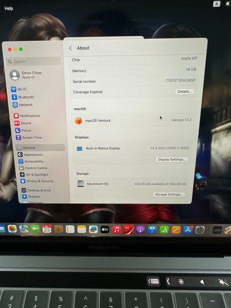 MacBook Pro M1 chip 13inch |16GB ram| 512GB SSD, Computers & Tech, Laptops & Notebooks on Carousell