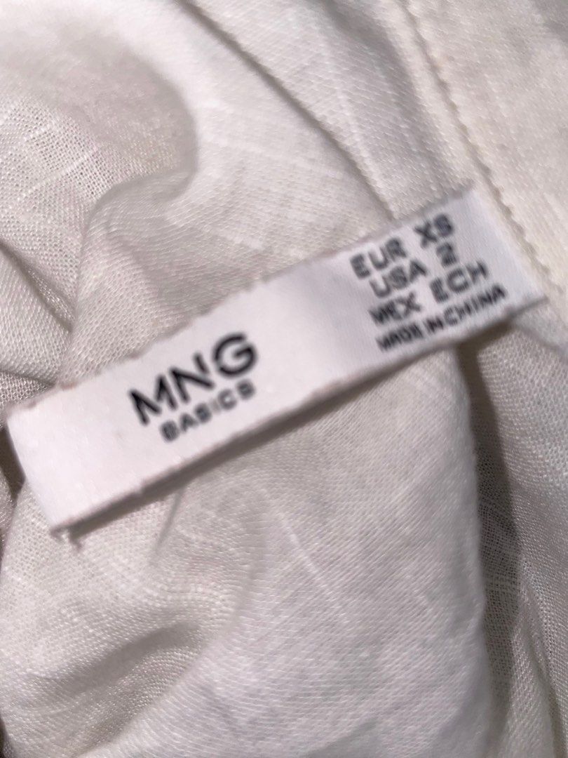 MANGO linen blend top on Carousell