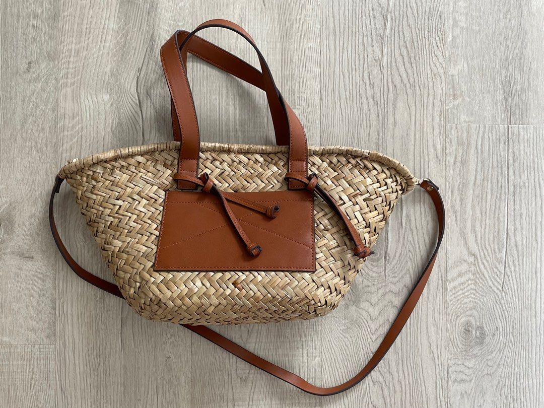 Mango rattan straw beach bag, Women's Fashion, Bags & Wallets, Beach ...
