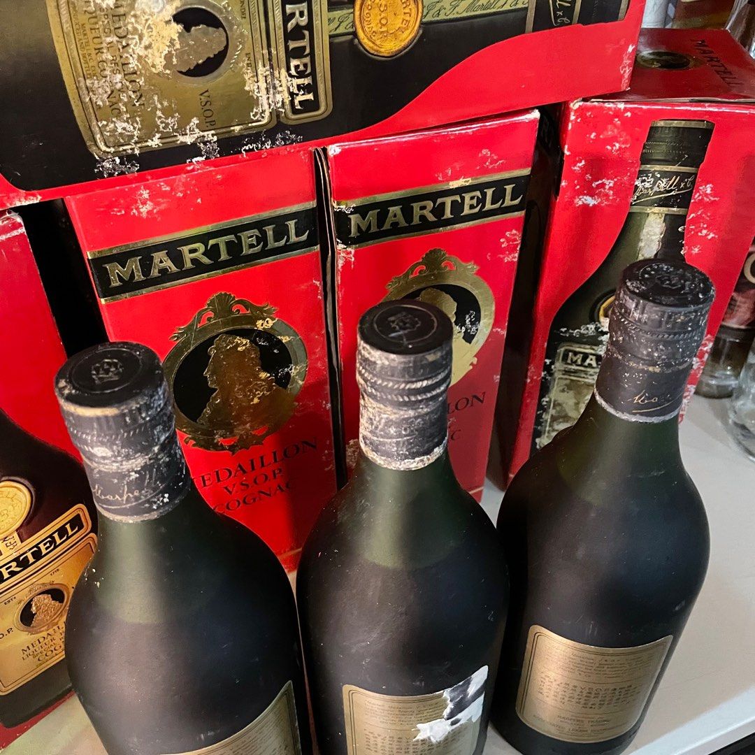 Martell VSOP Vintage cognac green sign of leader 1970s rare 700ml w box ...
