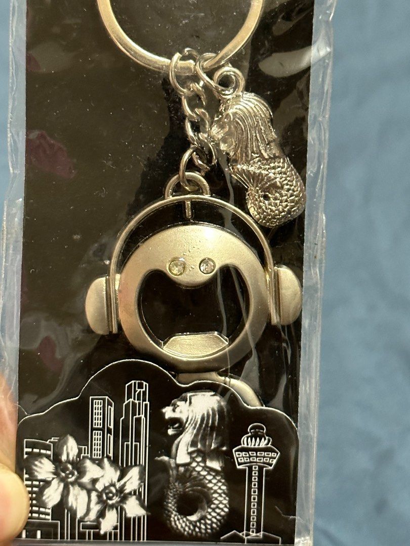 Metal cute Singapore souvenir pasalubong keychain on Carousell