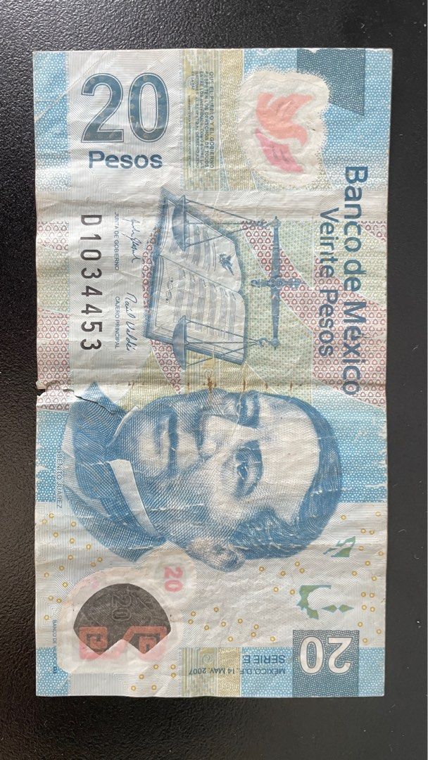 Mexico 20 Peso note, Hobbies & Toys, Memorabilia & Collectibles ...