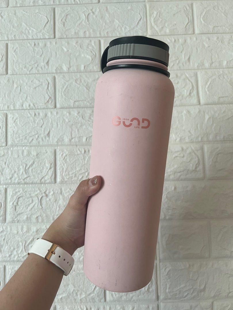Miniso Pink Insulated flask on Carousell