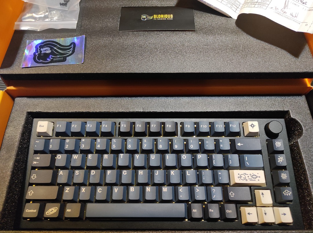 Modded Glorious GMMK Pro w/ Extra Plates, Computers & Tech, Parts ...