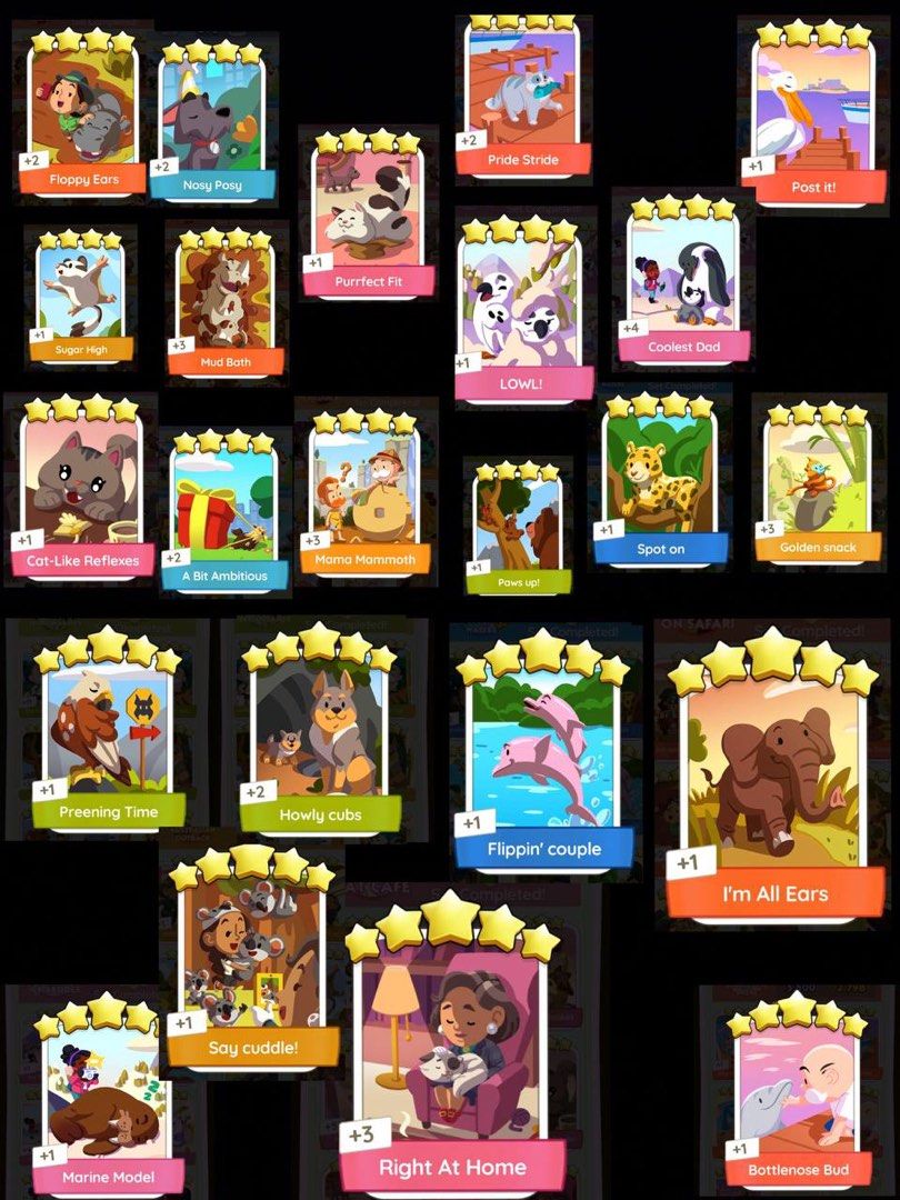 monopoly go cards stickers, Video Gaming, Gaming Accessories, Game Gift ...