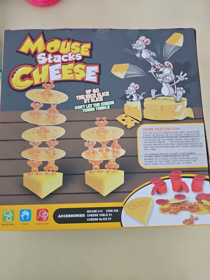 Mouse stacks cheese, Hobbies & Toys, Toys & Games on Carousell