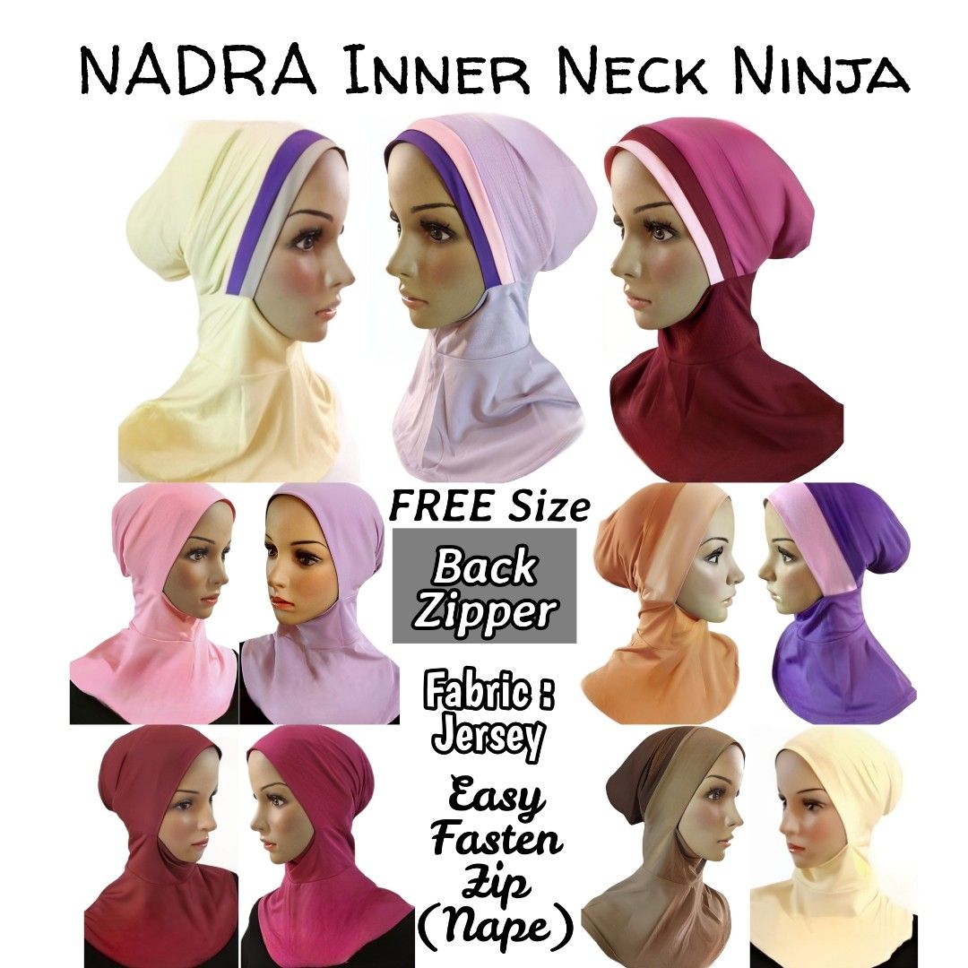 NADRA Inner Neck Ninja ZIP-it-Up!, Women's Fashion, Muslimah Fashion ...