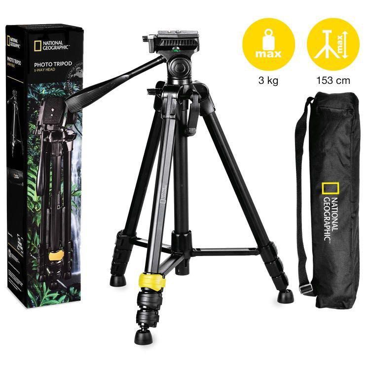 National Geographic 3-Way Head Photo Tripod, Photography, Photography ...