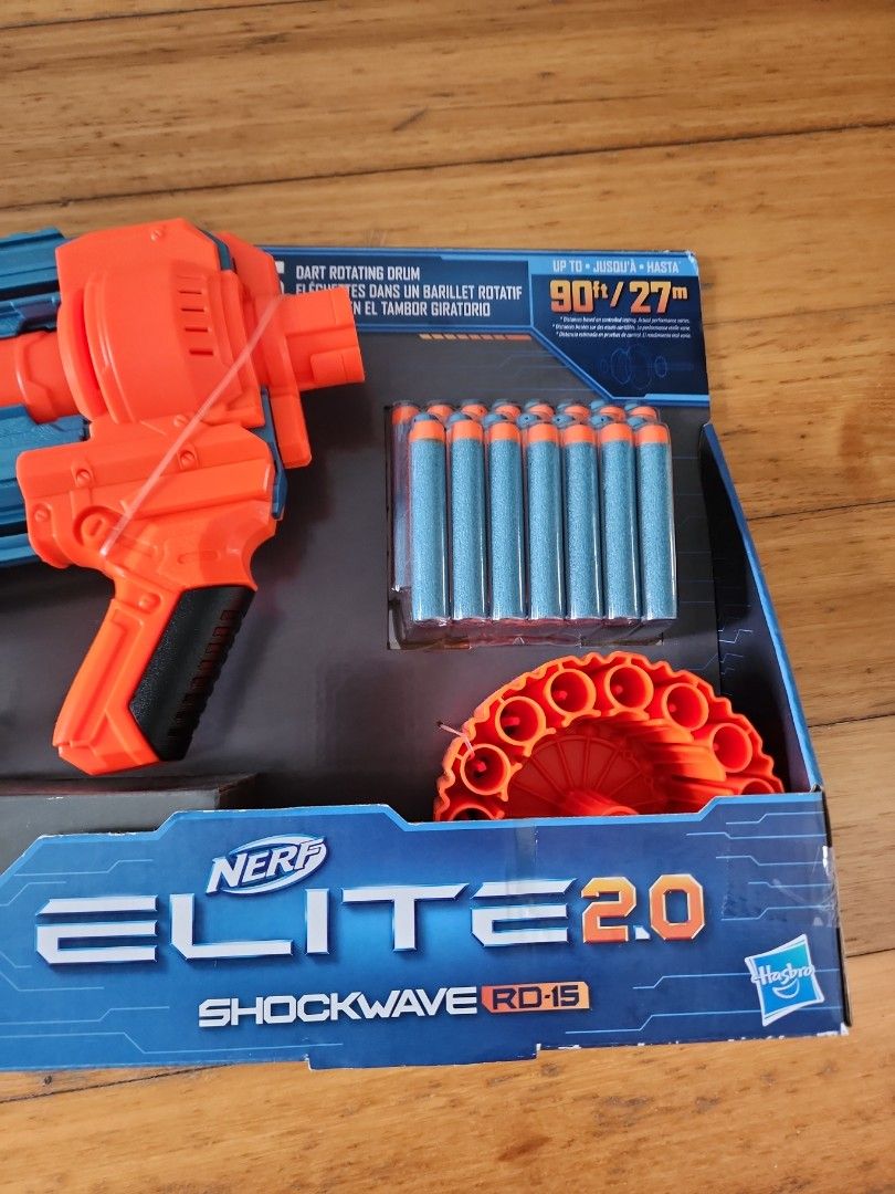 Nerf Elite 2.0 Shockwave RD15, Hobbies & Toys, Toys & Games on Carousell