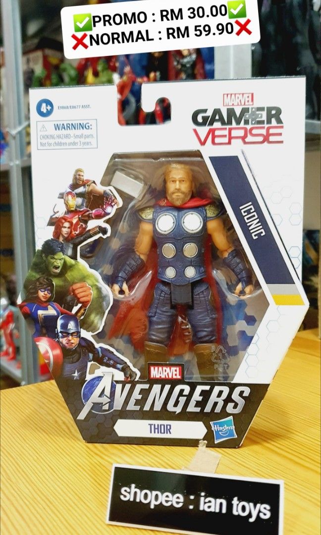 🔥🔥🔥(NEW) 6" HASBRO THOR MARVEL AVENGERS GAMERVERSE ACTION FIGURE🔥🔥🔥 ...