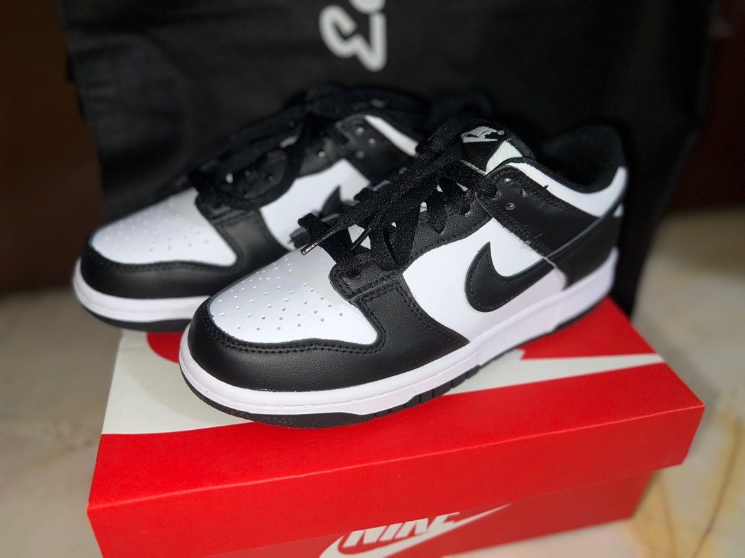 Nike Dunk Low Panda (GS), Women's Fashion, Footwear, Sneakers on Carousell