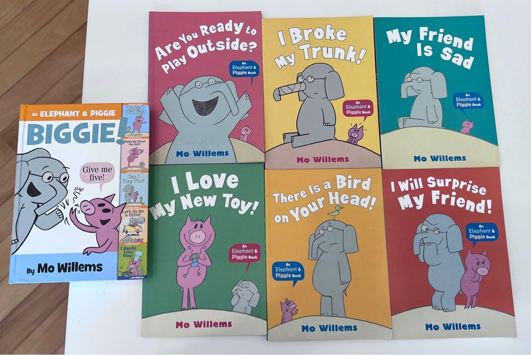 Mo Willems elephants and piggie total 8 books with 12 stories, 興趣及遊戲 ...