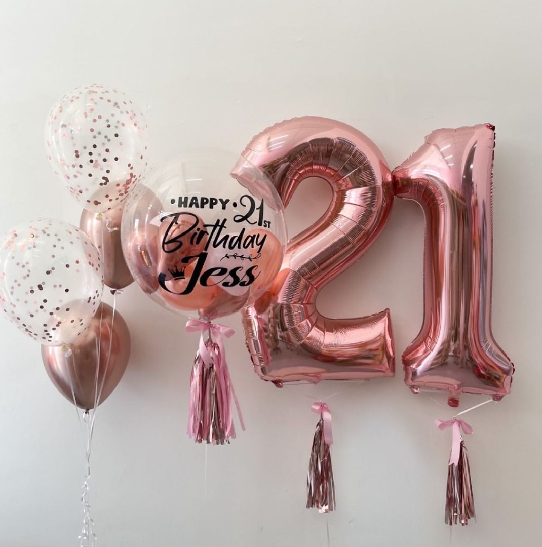 Simple Party Decoration Number Helium Balloon Anniversary Party Set Up ...