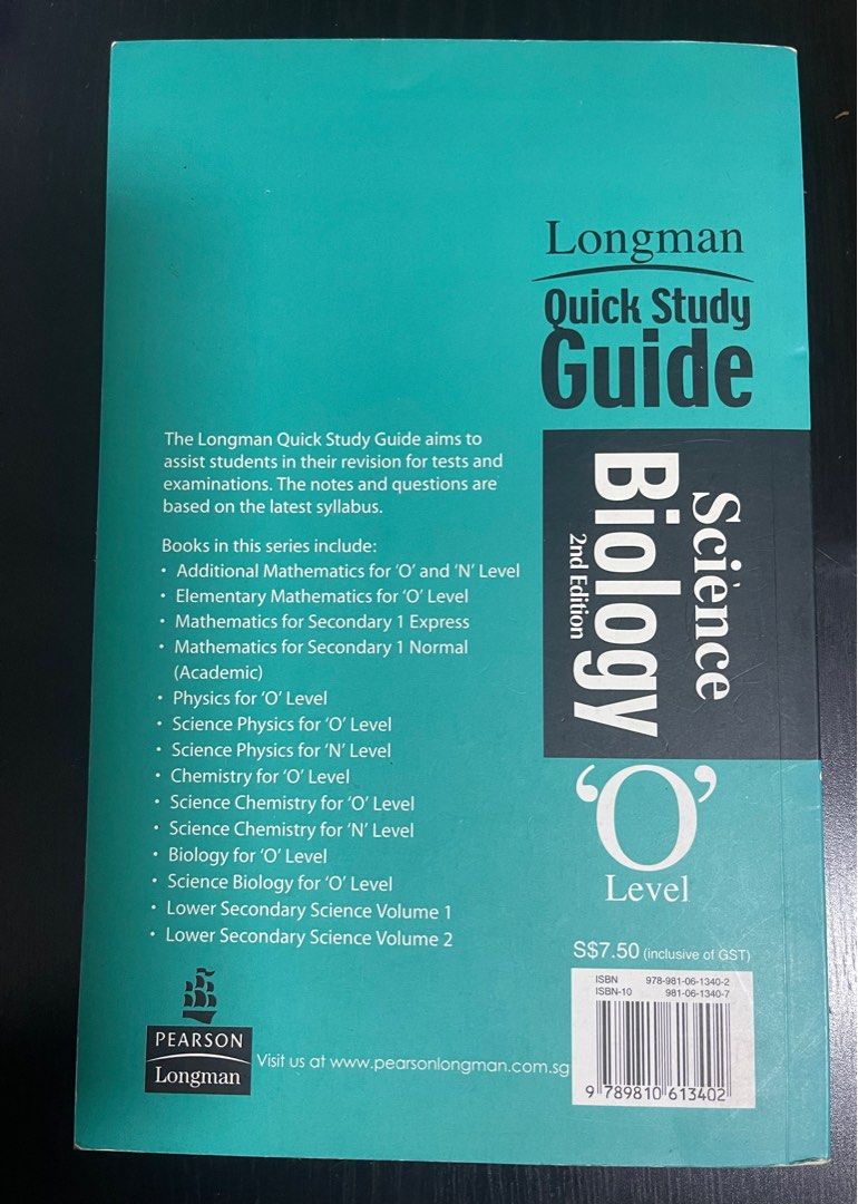 O Level Quick Study Guide Science Biology, Hobbies & Toys, Books ...