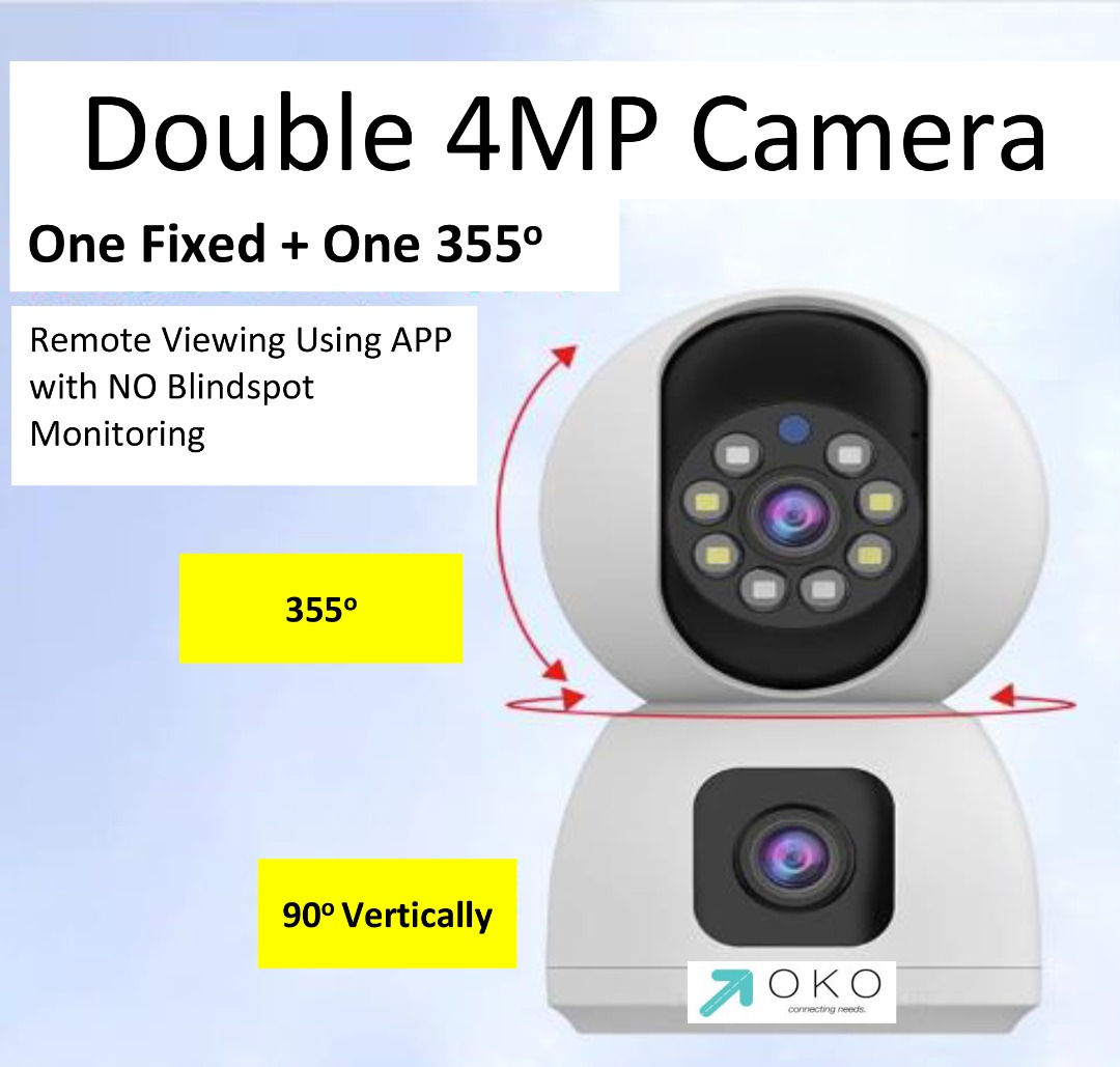 OKO - One Cam with 2 Views for Home/Office CCTV Monitoring, Furniture ...